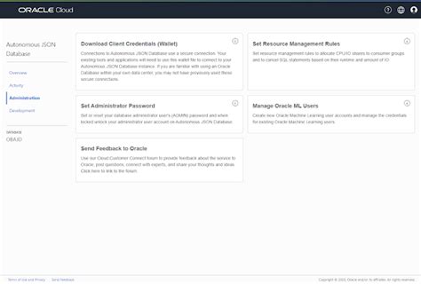 Oracle Cloud Autonomous JSON Database AJD Create Service DB Exam Study