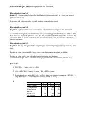 Solutions To Chapter Discussion Questions And Exercises Pdf Solutions To Chapter