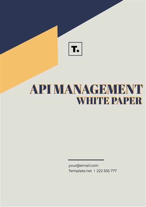 Free Api Management White Paper Template To Edit Online