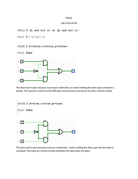 Cp220 Lab 2 Solution Cp Lab 2a And Lab 2b The Door Wont Open Because