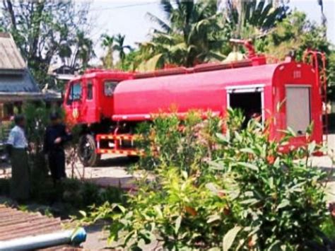 ပေါင်းတည်မြို့နယ်အတွင်းရှိ ကျေးရွာများသို့ မီးသတ်ဦးစီးဌာနမှ သောက်သုံးရေလှူဒါန်းမှု ဆောင်ရွက