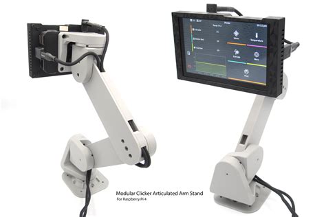 Raspberry Pi 4 Modular Clicker Articulated Arm Stand By Shinobu Tezuka