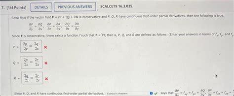solved show that if the vector field f pi qj rk is