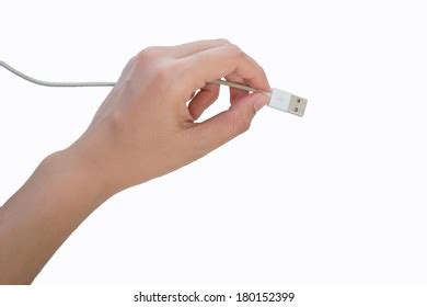 Hand Holding Usb Cable Stock Photo Shutterstock