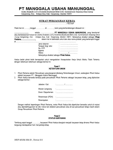 Form 006 B Hrp Mum Format Spk Tetap Pdf