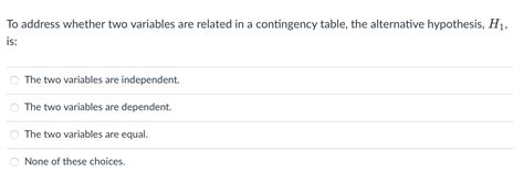 Solved To Address Whether Two Variables Are Related In A