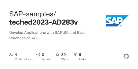 github sap samples teched2023 ad283v develop applications with