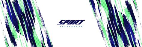 파란색과 초록색 브러시 배경은 흰색 배경에 분리된 하프톤 효과가 있습니다 그런지 스타일의 스포츠 배경 디자인을 위한 스크래치 및