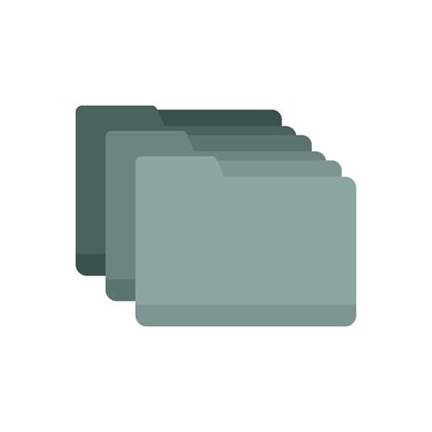 Folder Stack Icon Flat Isolated Vector Vector Art At Vecteezy