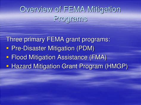 Ppt Mitigation Grant Programs Powerpoint Presentation Free Download