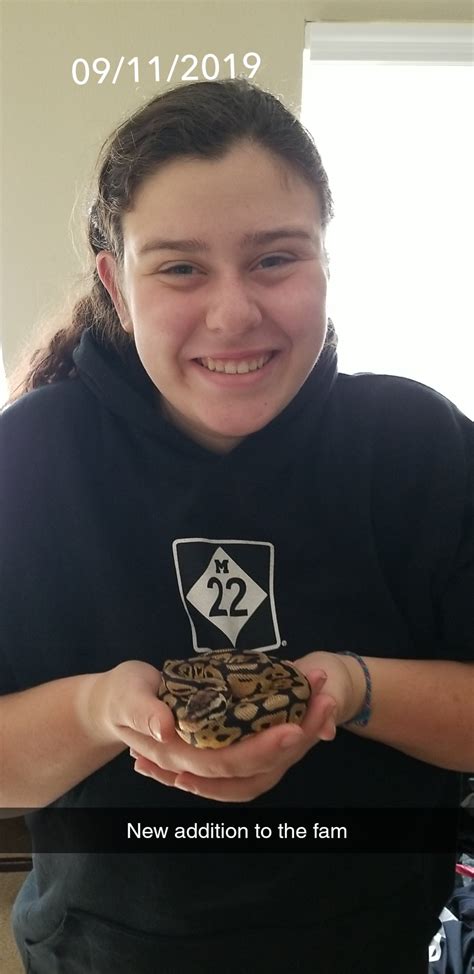 My Girlfriend Holding Our New Ball Python Zephyrus Rsneks