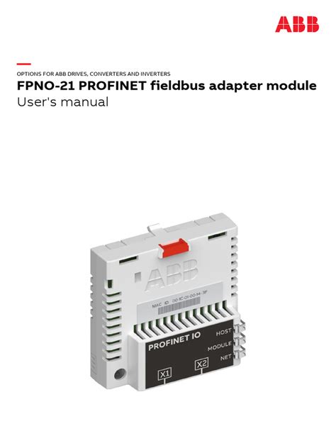 Abb Fpno 21 Profinet Fieldbus Adapter Module Pdf Network Topology