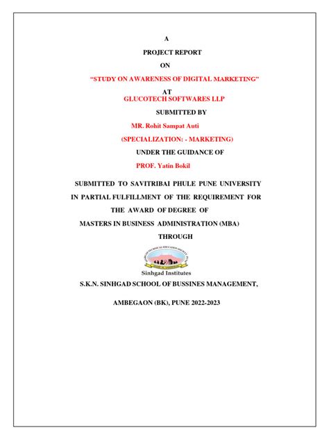 Akash Shaharkar Final Sip Report Pdf