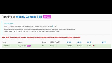 Leetcode Weekly Contest 345 3471 15847 Virtual Youtube