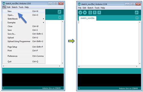 Arduino Installation Arduino Sketching Tools Page Setup