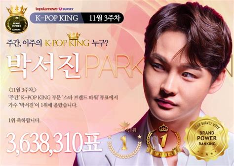 박서진 송가인 조진호 11월 3주차 K Pop 킹·퀸·최고의 보컬 랭킹 1위 스타서베이 결과 정은영 기자 톱스타뉴스 엔터방송1위