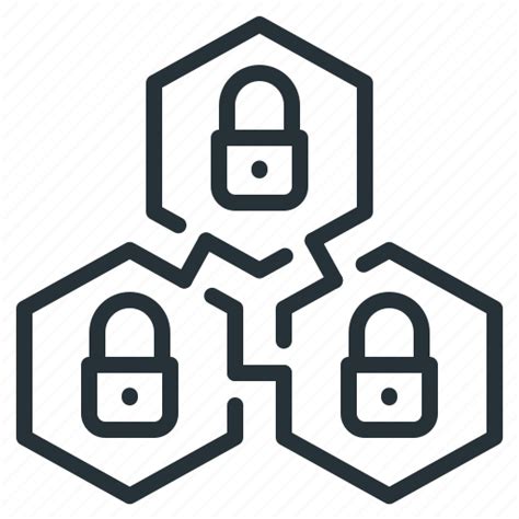 blockchain blocks lock cyber security icon download on iconfinder