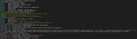 Build Error Issue ApolloAuto Apollo GitHub