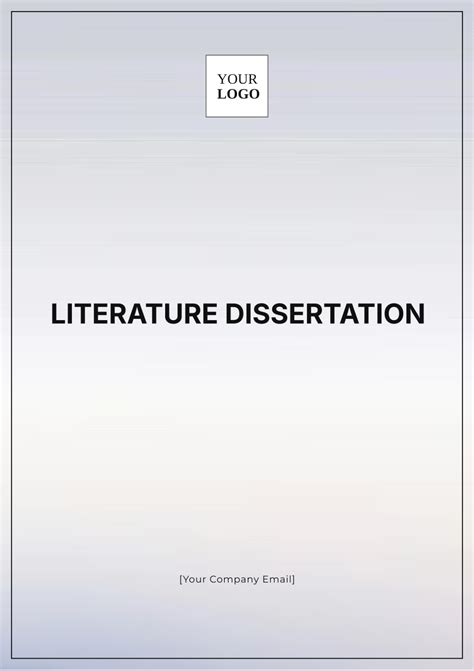 Free Dissertation Templates To Edit Online