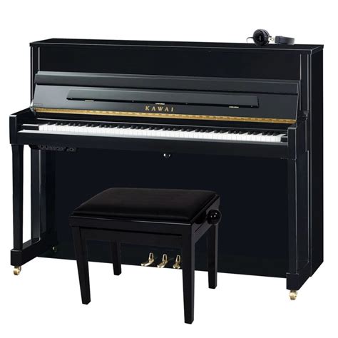Kawai K200 Atx4 Anytime Silent Upright Piano Polished Ebony