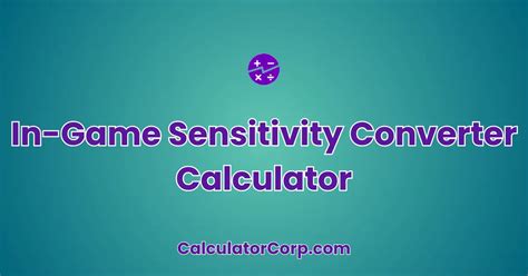 In Game Sensitivity Converter Calculator