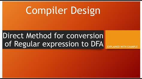 regular expression to dfa direct method youtube