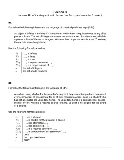 Solved Section B Answer All Of The Six Questions In This