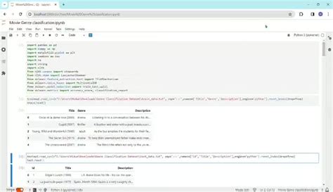codesoft codesoftinternship moviegenreclassification midun s