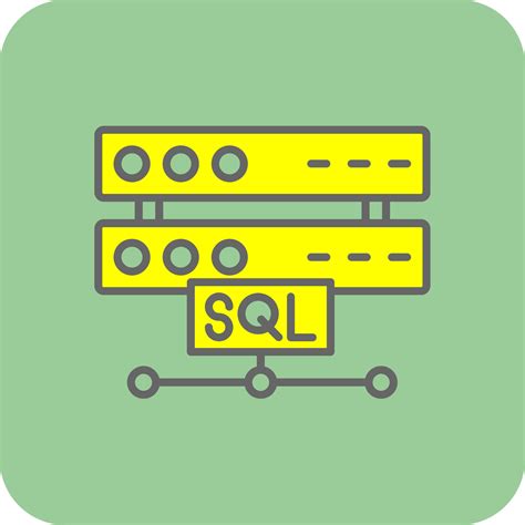 Sql Filled Yellow Icon Vector Art At Vecteezy