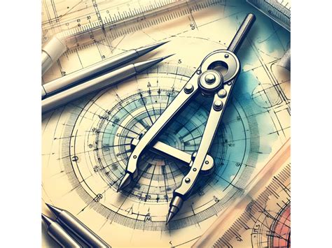 Drafting Compass Drawing Plan By Dianaxstoyanova Thehungryjpeg