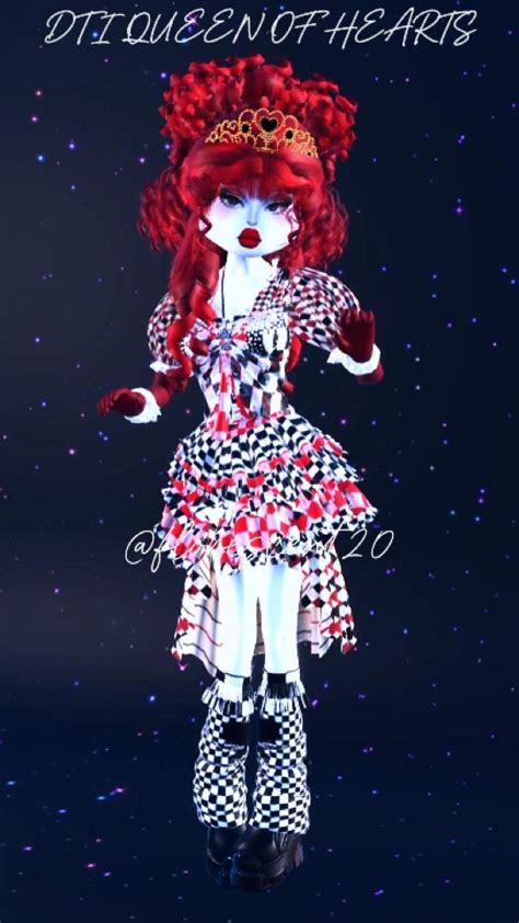 Dti Queen Of Hearts Dress To Impress Dress Patterns Pattern