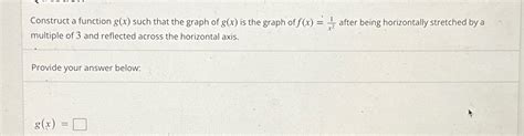 Solved Construct A Function G X Such That The Graph Of Chegg Com