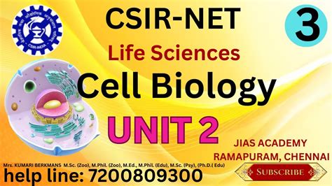 CSIR NET LIFE SCIENCES UNIT CELL BIOLOGY PART YouTube