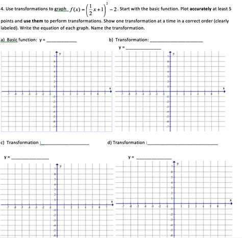 Solved Use Transformations To Graph Start With The Chegg