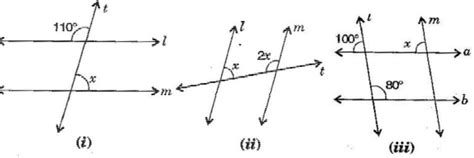 Find The Values Of X In Each Of The Following Figures If L M