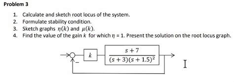 solved problem 3 1 calculate and sketch root locus of the