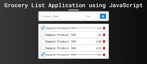 Grocery Listnote Application Using Javascript Source Code Free