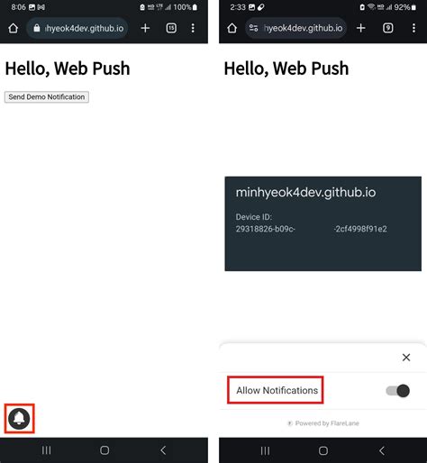 sending test messages documentation