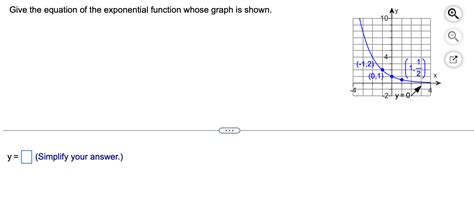 Solved Give The Equation Of The Exponential Function Whose Chegg