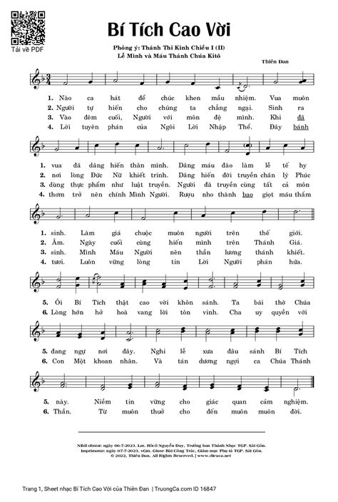 Sheet T Nh Y U Cao V I Pdf Lyrics Chords