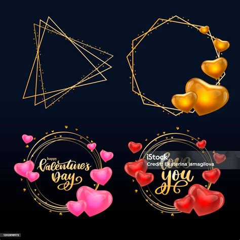 발렌타인 데이 디자인 요소에 대한 발렌타인 포스터 카드 라벨 배너 편지 슬로건 벡터 요소 타이포그래피 러브 하트 배경 주제에 대한 스톡 벡터 아트 및 기타 이미지 Istock