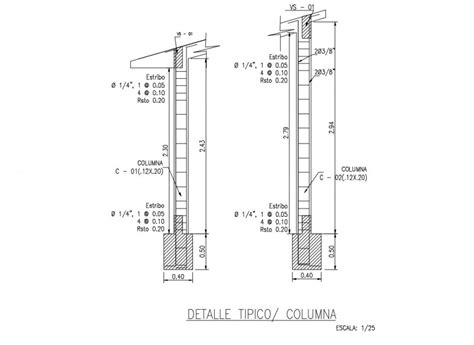 Column Section Detail 2d View Cad Construction Block Layout File In Dwg Format Artofit