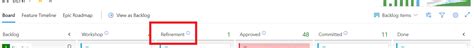 wiql how to search for tfs items that are in still in refinement