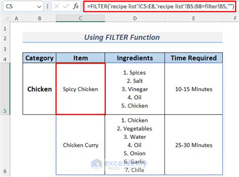 How To Create A Recipe Database In Excel Methods