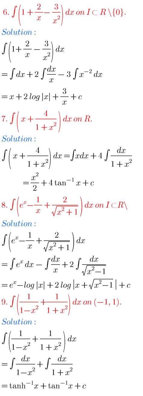Intermediate Maths Solutions For Integration Maths Glow