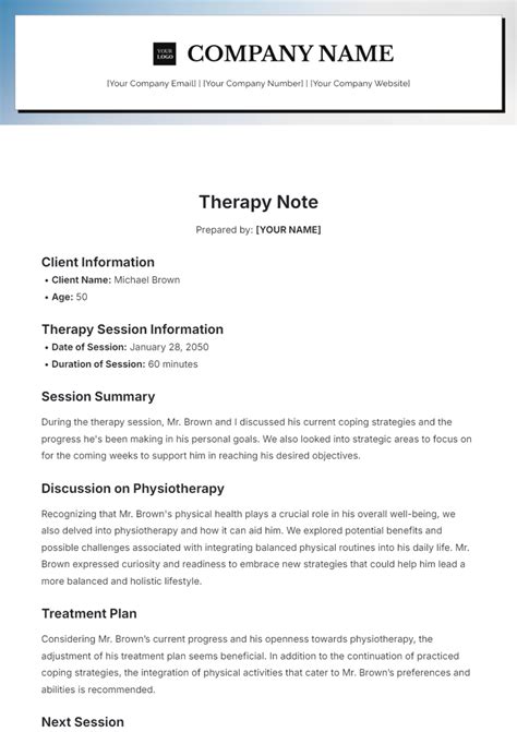 Free Therapy Note Templates Editable And Printable