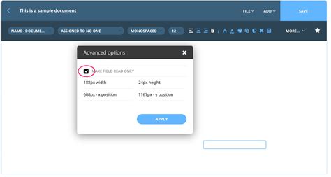 how to label document creator fields