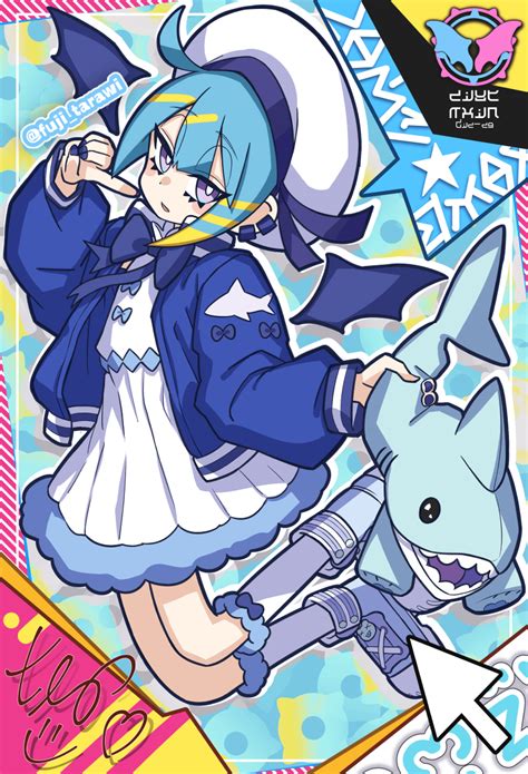 Fuji Tarawi Lil La Yu Gi Oh Live Twin Lil La Yu Gi Oh Highres 1girl Ahoge Blue Eyes