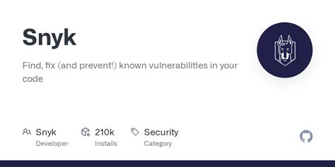 Snyk · Github Marketplace · Github
