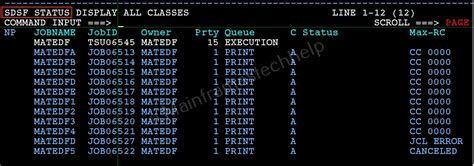 Sdsf Arranging The Job Columns
